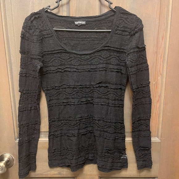 Express | Tops | Womens Express Black Lace Top | Poshmark